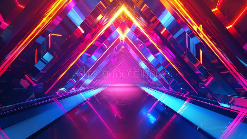 Eye-catching Neon Geometric Designs Adding a Modern Edge Stock ...