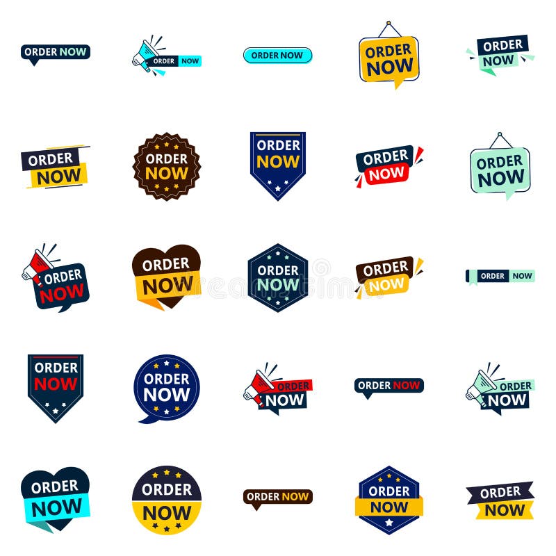 25 Eye-catching Order Now Banners To Boost Your Visibility Stock Vector ...