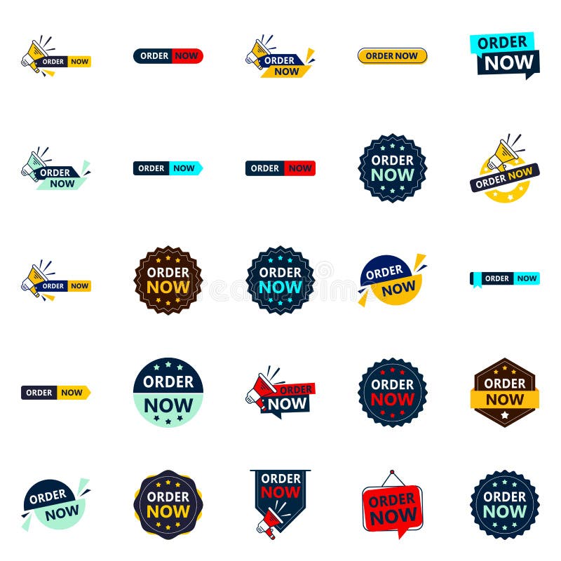 25 Eye-catching Order Now Banners To Boost Your Visibility Stock Vector ...