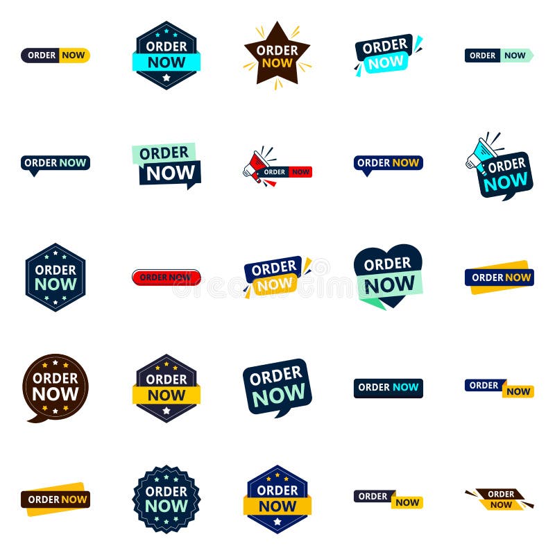 25 Eye-catching Order Now Banners To Grab Attention Stock Vector ...