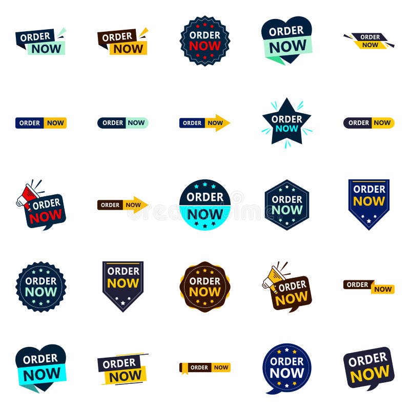 25 Eye-catching Order Now Banners To Grab Attention Stock Vector ...