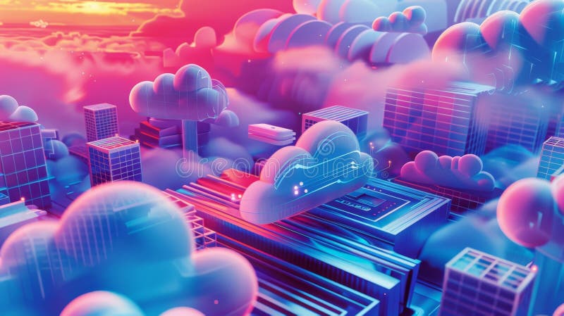 Eye-catching Poster Design Showcasing Cloud Computing Stock ...