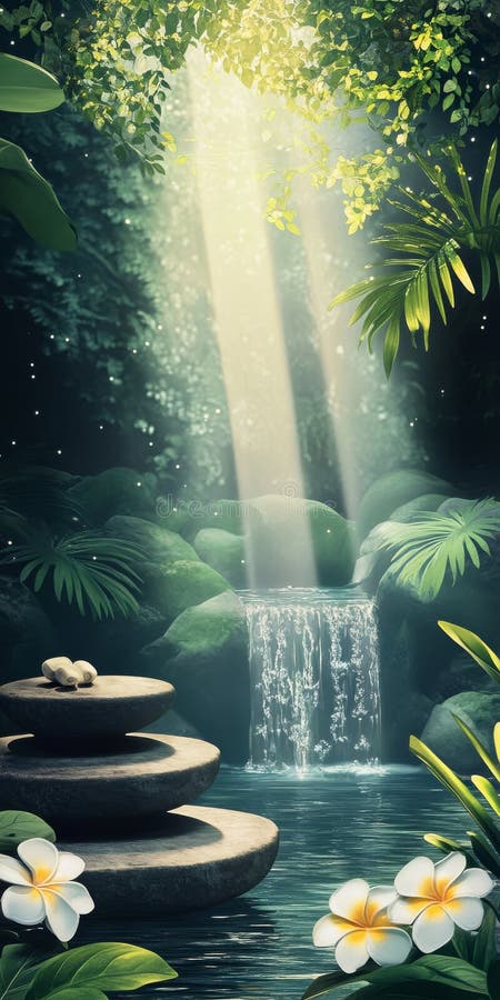 Eye-catching Poster Design Showcasing a Serene Spa Environment. Stock ...