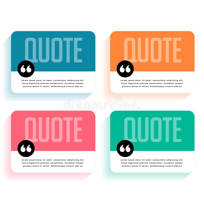 Eye Catching Quotation Mark Template in Collection Stock Vector ...