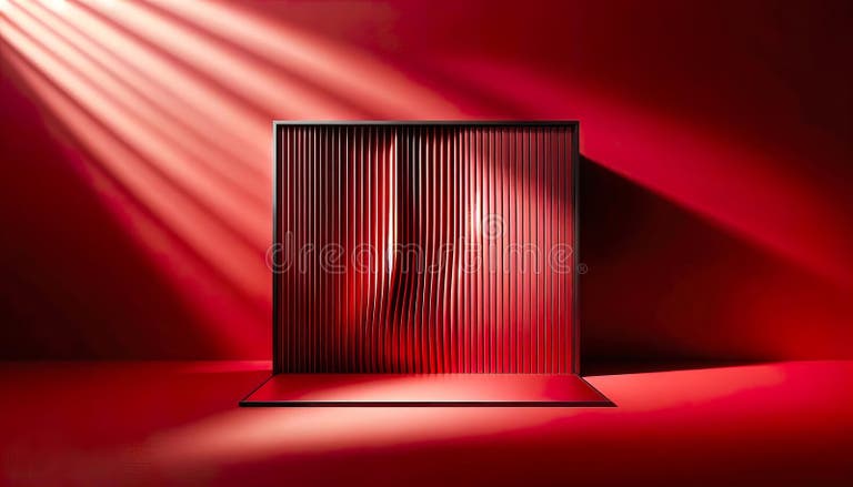 Eye-catching Red Product Presentation Background with Window Hues Stock ...