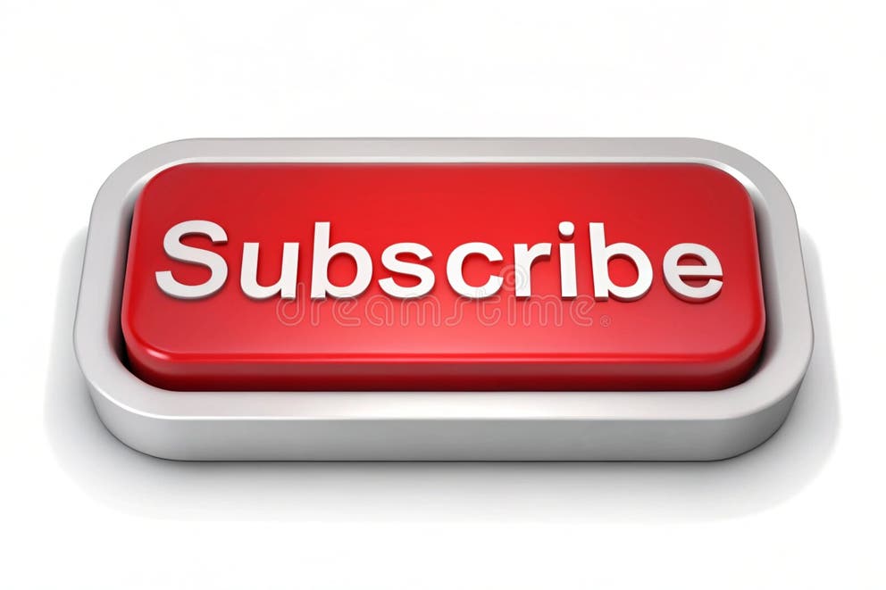 Eye Catching Red Subscribe Button with Modern Design and White Text ...