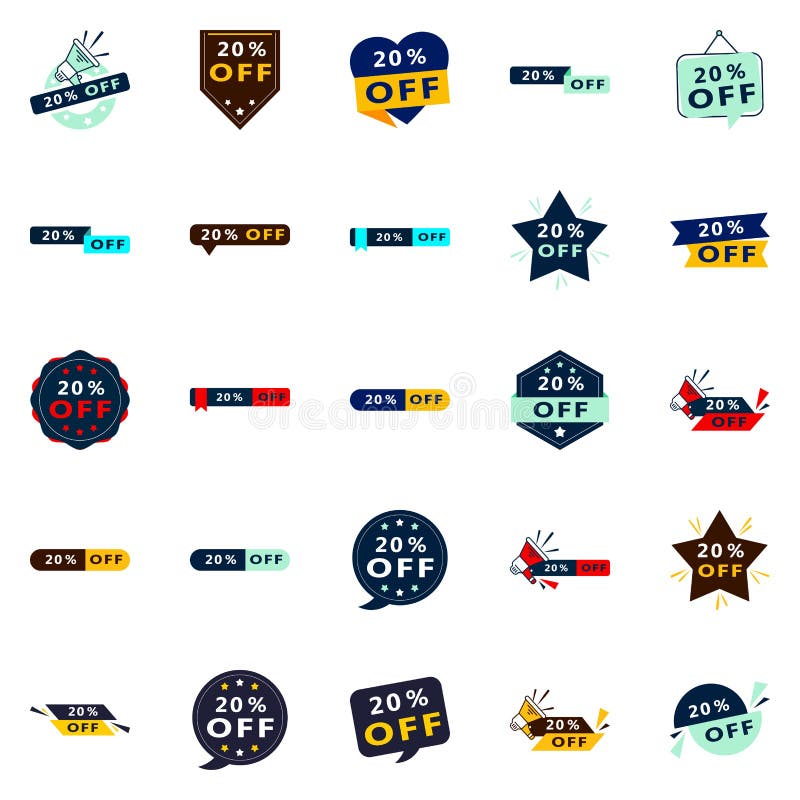 25 Eye-Catching Sale Banners: 20 Off in a Variety of Styles Stock ...
