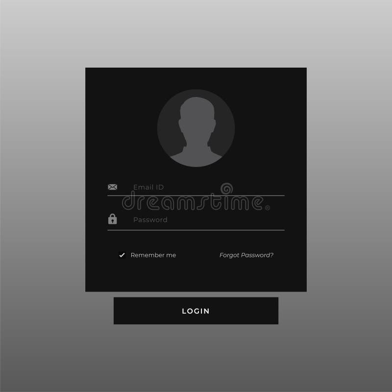 Eye Catching Signup Page Form Template Social Profile Access Stock Vector - Illustration of ...