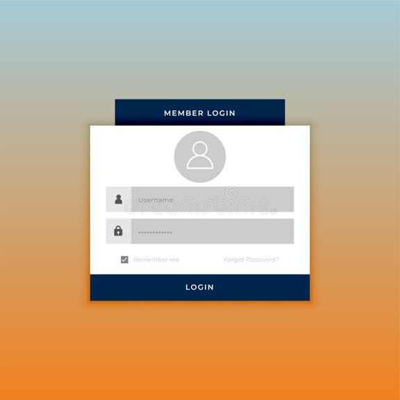 Eye Catching Signup Page Screen Template Access Web Account Stock ...