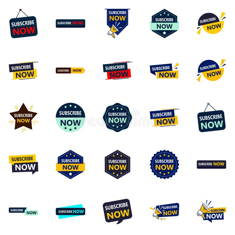 25 Eye-catching Subscribe Now Graphic Elements for Email Campaigns ...