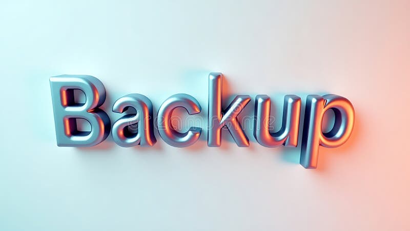 Eye-catching Typography Artwork Featuring the Word Backup in Dynamic ...