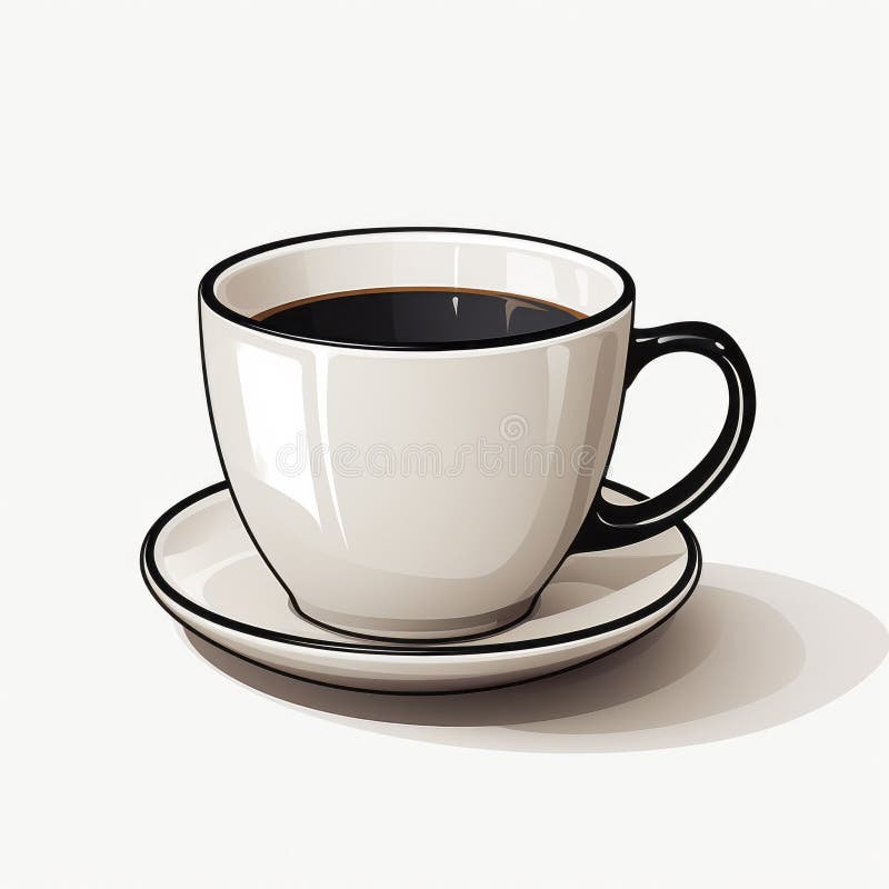 Eye-catching Vector Cartoon Image of Coffee Cup Stock Illustration ...
