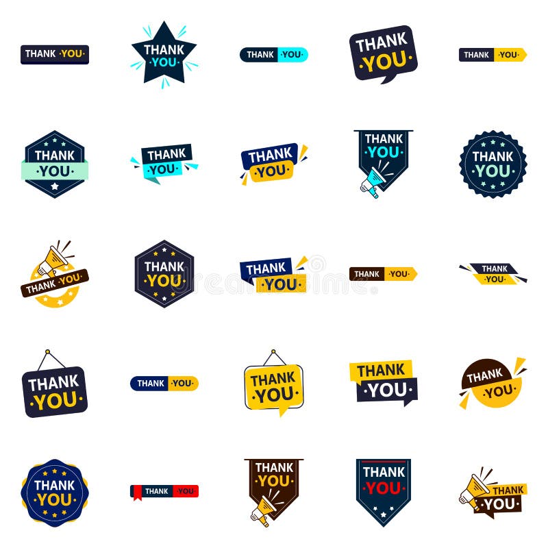 25 Eye Catching Vector Icons for Expressing Thankfulness Stock Vector ...