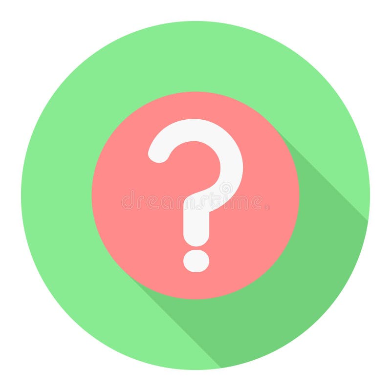 Colorful Question Mark Icon for Inquiry and Support Stock Illustration ...