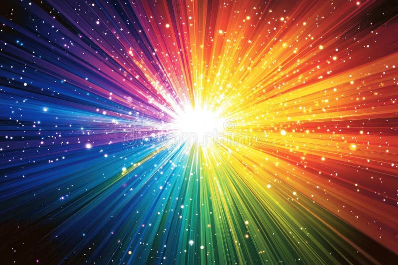 An Eye-catching Vector Illustration of a Lightburst Radiating Out in ...