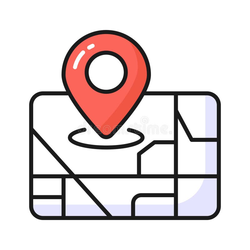 Eye Catching Vector of Map Location, Trendy Icon of Map Navigation ...