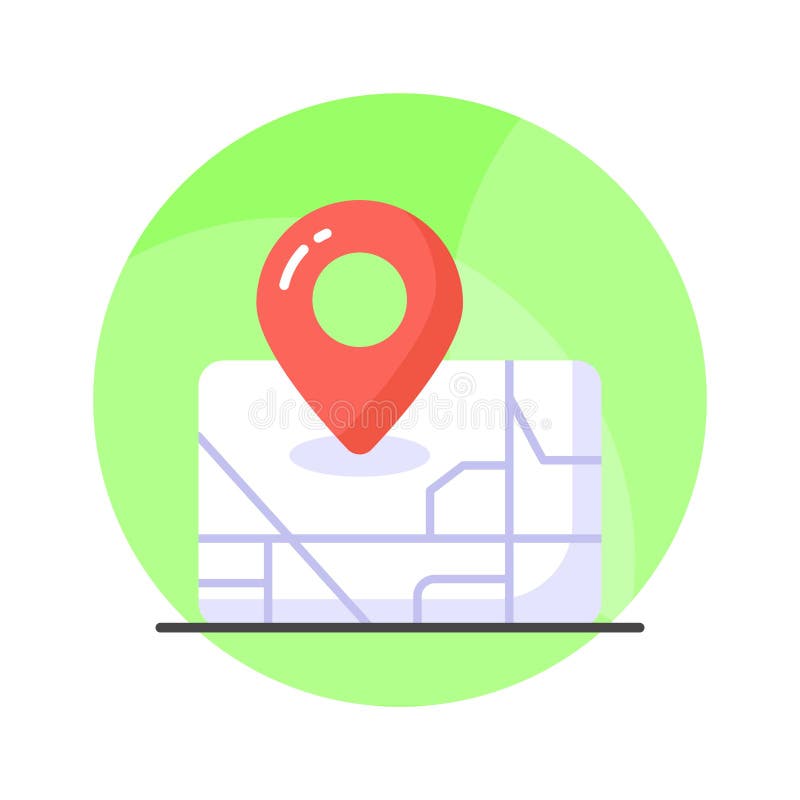 Eye Catching Vector of Map Location, Trendy Icon of Map Navigation ...