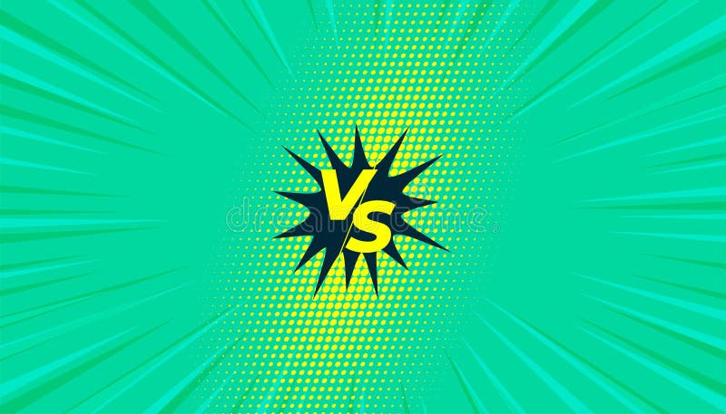 Eye Catching Versus Vs Tournament Poster in Cartoon Style Stock Vector ...