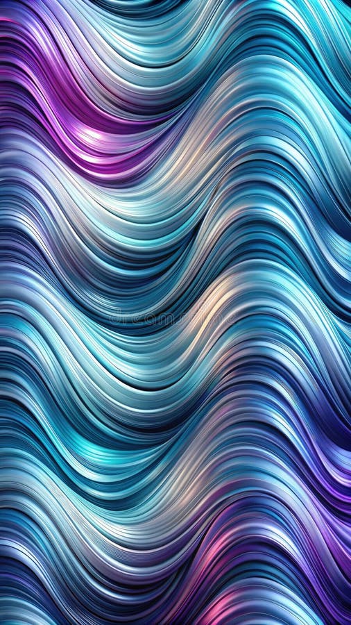 Dynamic Wave Pattern in Cool Shades of Blue Featuring Smooth Curves and ...