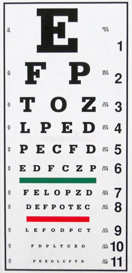 Eye Chart stock vector. Illustration of hospital, letters - 19732906