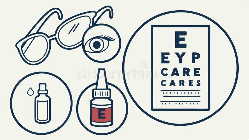 Eye Chart and Eye Care Items, Vision Test Vector Design Generative AI ...