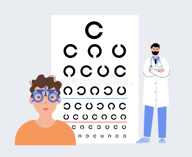 Eye chart examination stock vector. Illustration of letters - 353496818