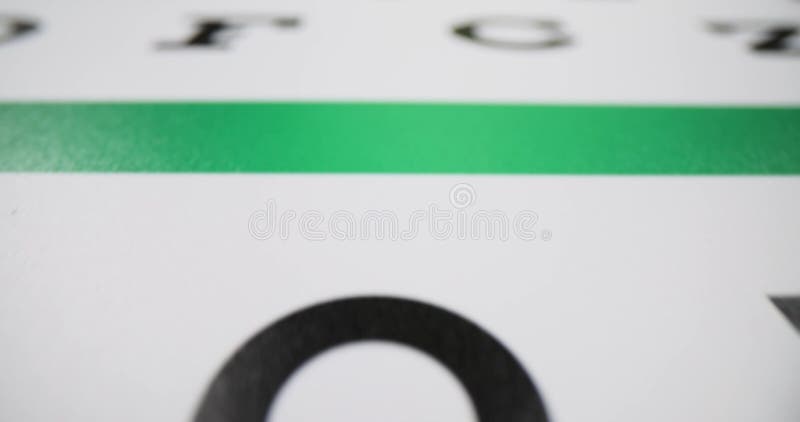 Eye Chart with Letters and Numbers. Stock Video - Video of frame, check ...