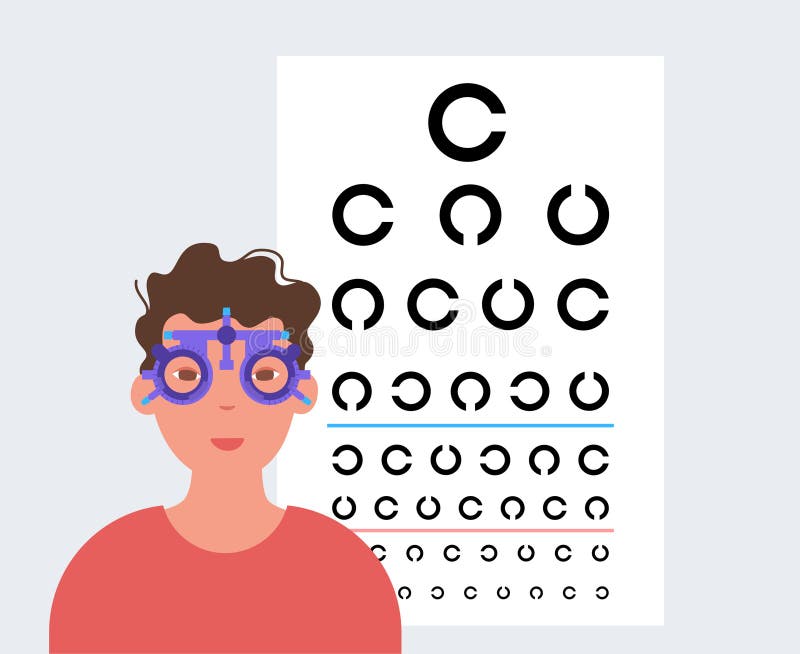 Eye chart examination stock vector. Illustration of frame - 353137392