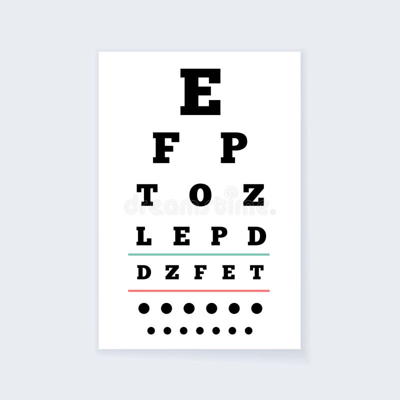 Eye chart poster stock illustration. Illustration of reading - 355009801