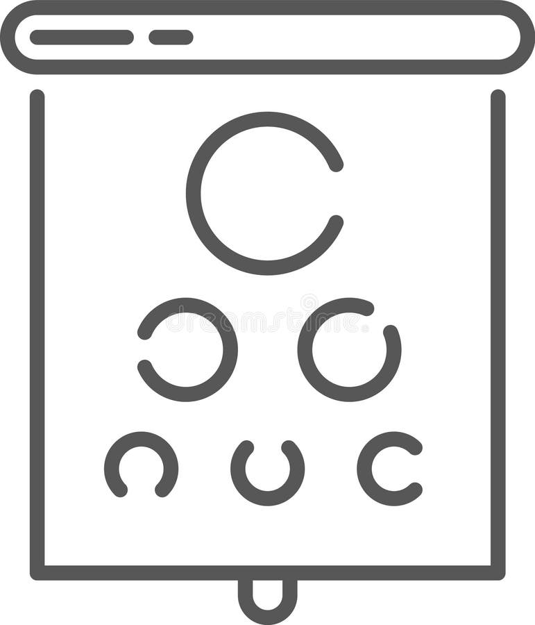 Eye Chart Showing Optometry Test for Visual Acuity Presenting Landolt C ...