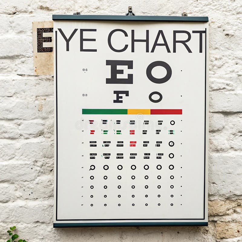 Eye Chart Used for Vision Tests Stock Illustration - Illustration of ...