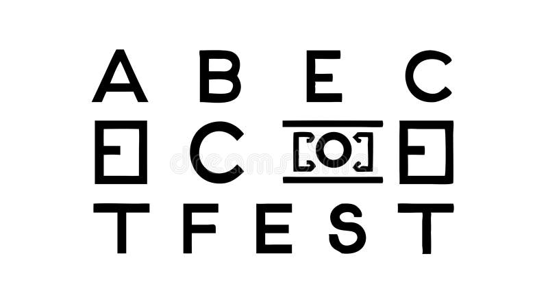 Eye Chart Vision Test, Ophthalmology and Sight Icon. Vector Design ...