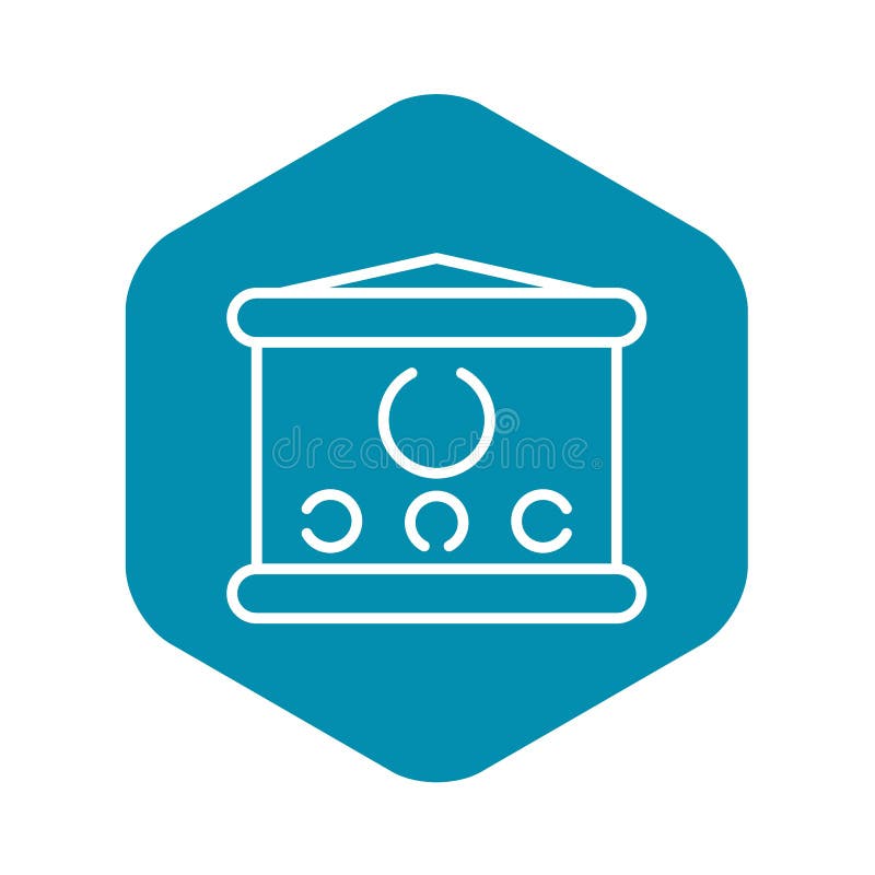 Eye Check Banner Icon, Outline Style Stock Vector - Illustration of ...