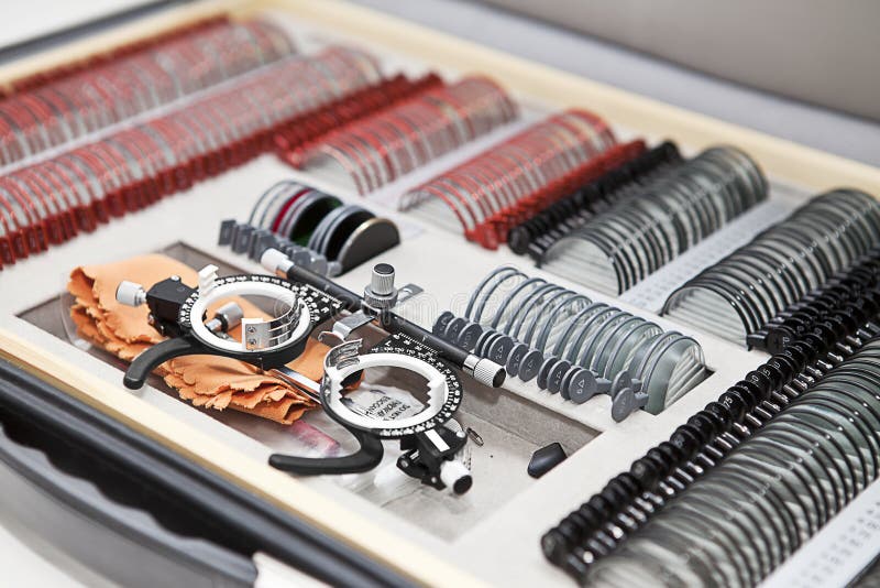 Eye check set stock image. Image of refraction, professions - 23648205