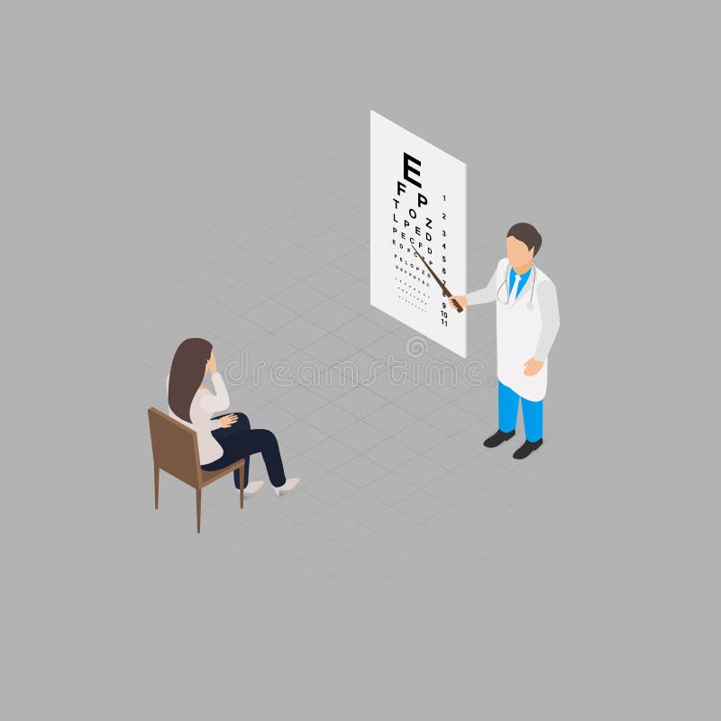 Eye Test Chart Vector. Vision Exam. Optometrist Check. Medical Eye ...