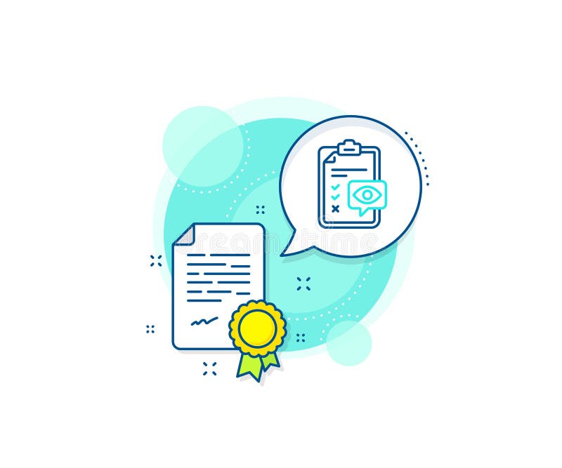 Eye Checklist Line Icon. Oculist Clinic Sign. Optometry Vision. Vector ...