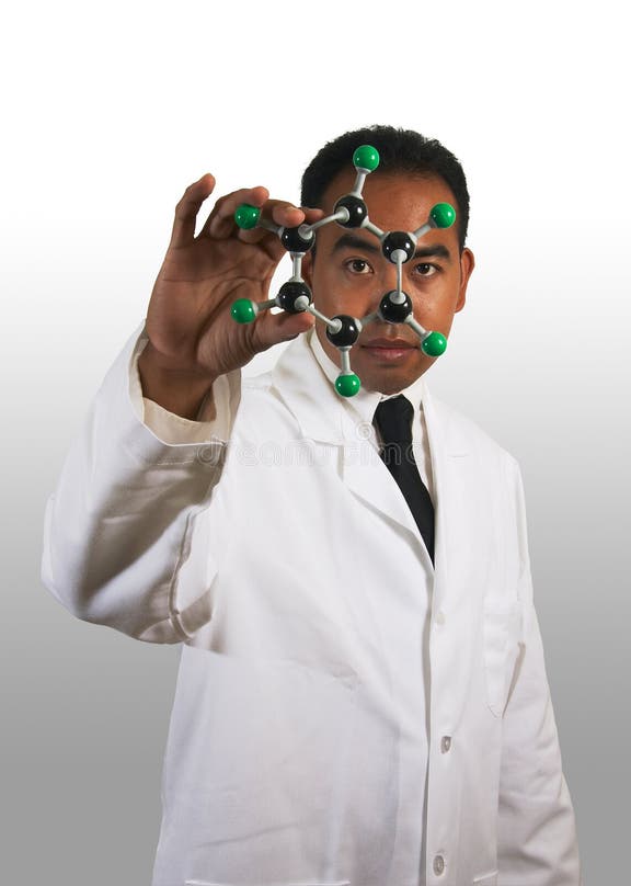 Eye for Chemistry in Labcoat Gradient Background Stock Photo - Image of ...