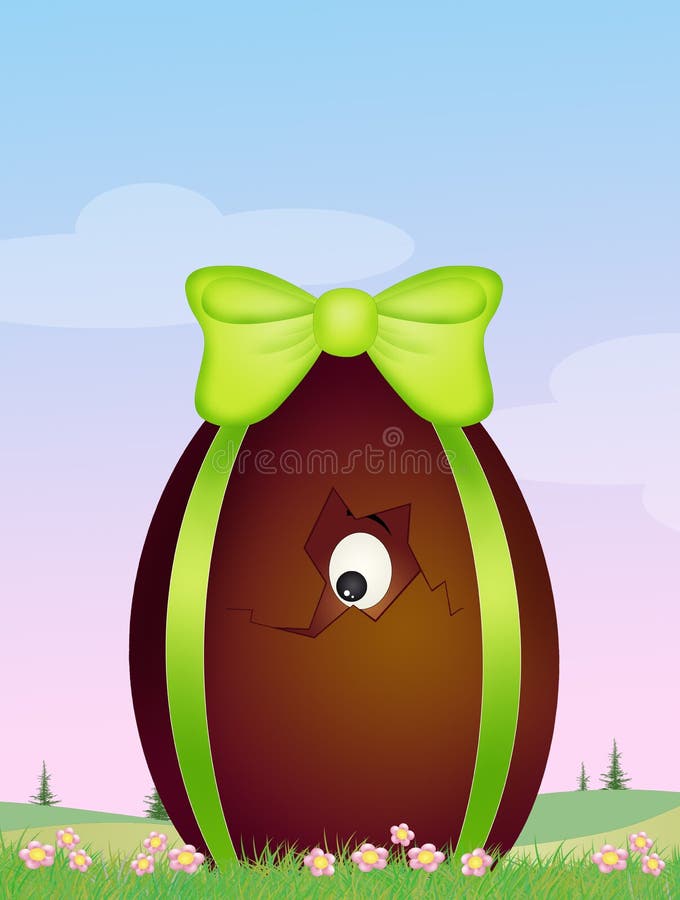 Eye Chick in the Easter Egg Stock Illustration - Illustration of ...