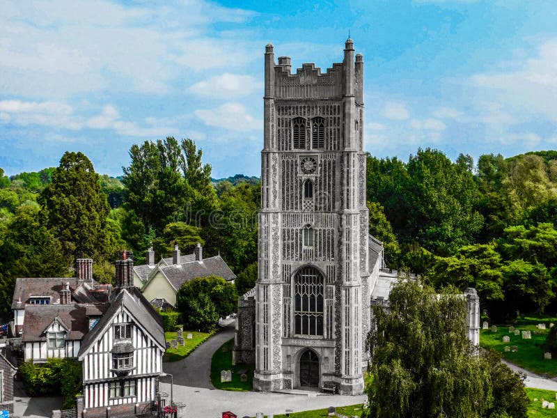 Eye Church stock photo. Image of centre, suffolk, castle - 136908252