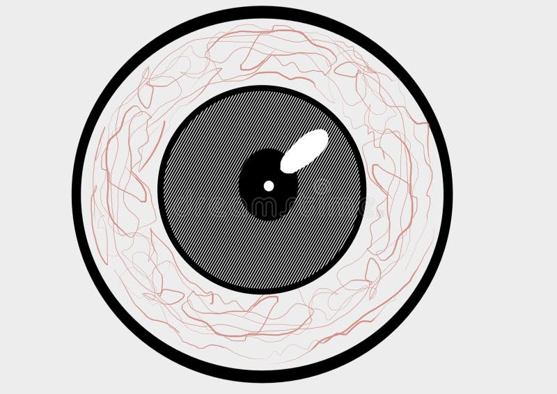 Eye in a Circle stock vector. Illustration of look, black - 98607443