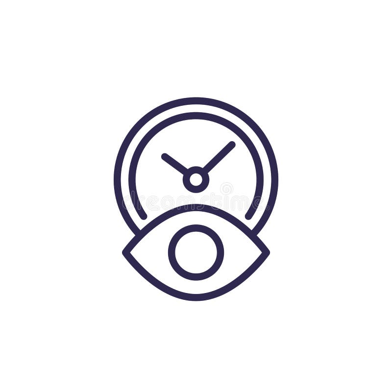 Eye and Clock Icon, View Time Vector Logo Stock Vector - Illustration ...