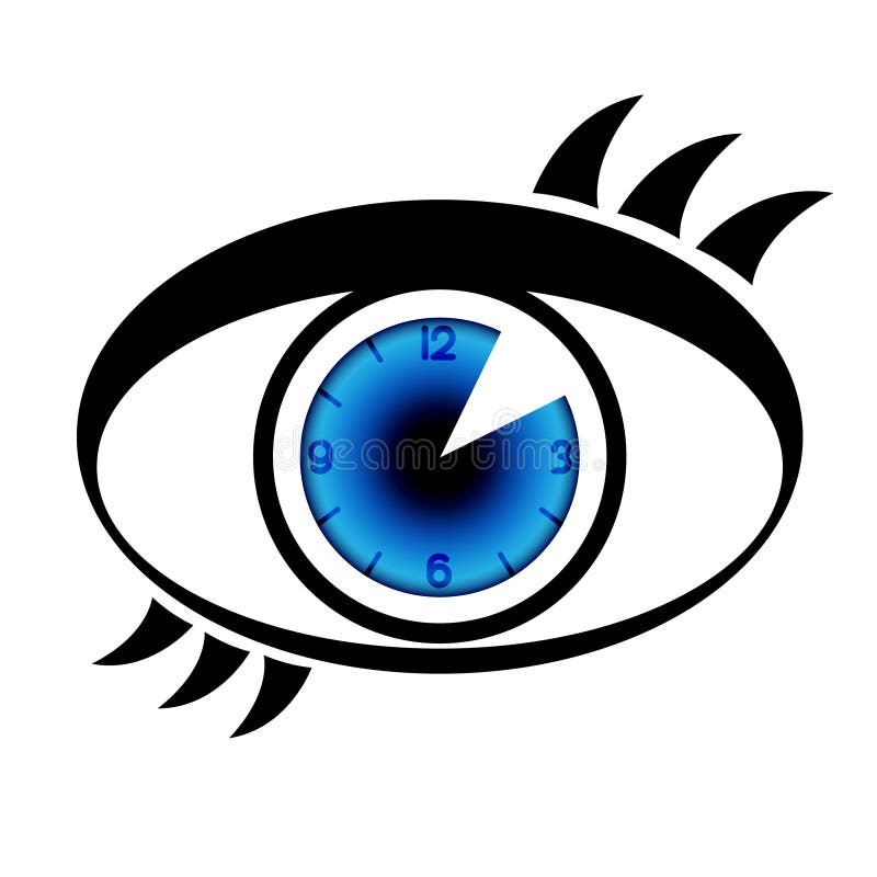 Eye clock sign stock vector. Illustration of concept - 18819043