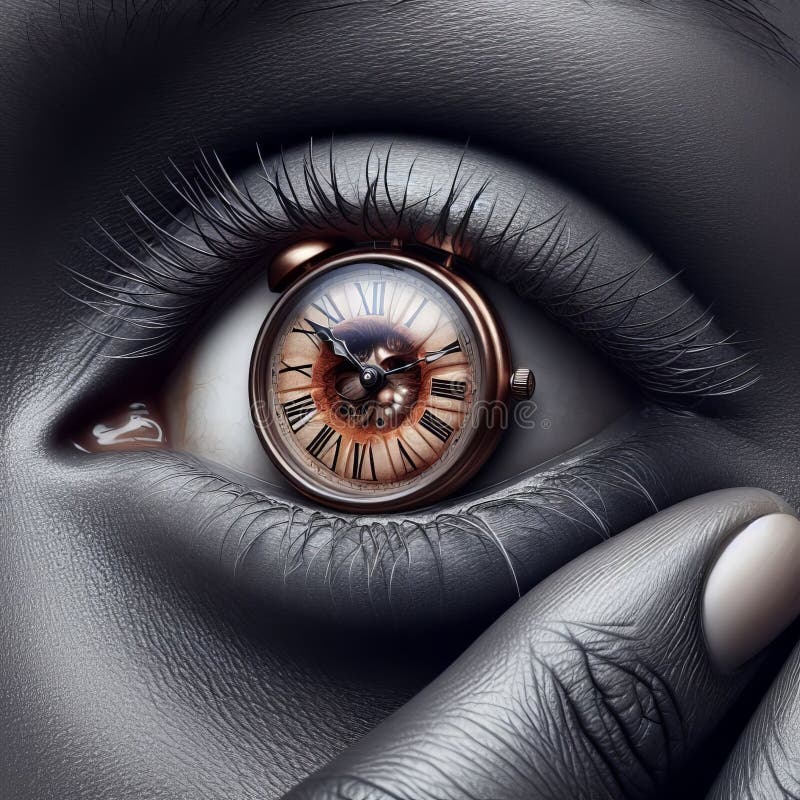 Eye with Clockwork Detail stock photo. Image of human - 310923896