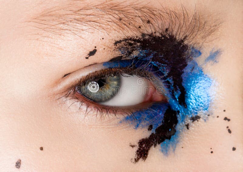 Eye Close-up Beauty with Creative Makeup Stock Photo - Image of color ...