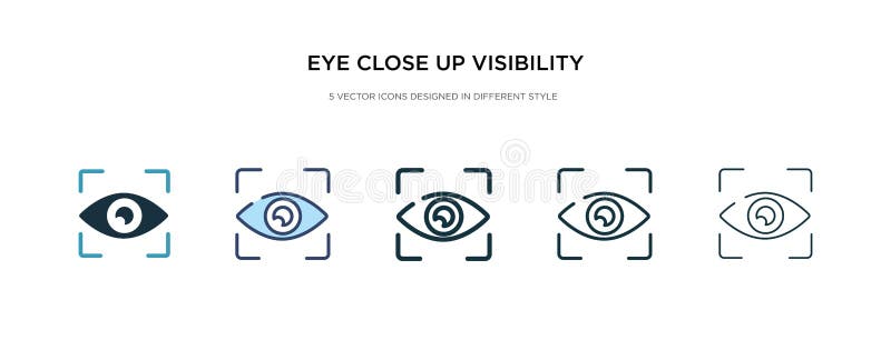 Eye Close Up Visibility Button Icon in Different Style Vector ...