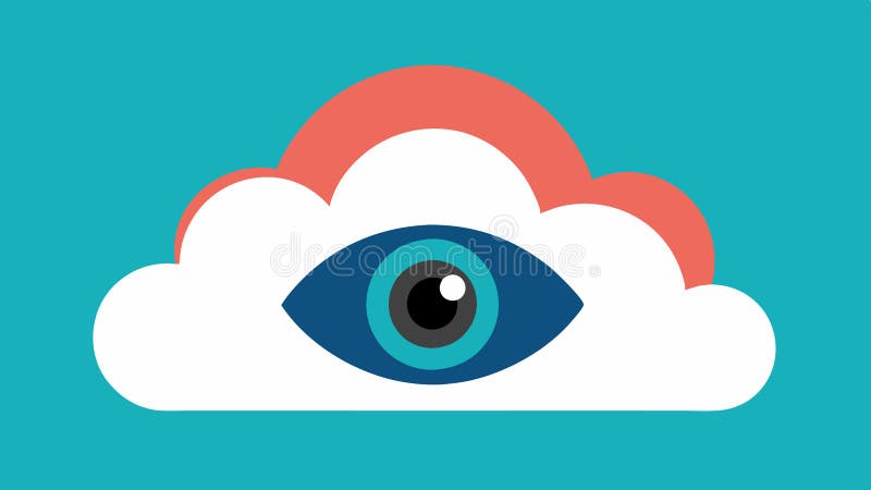 Eye in the Cloud an of a Large Eye Watching Over a Cloud Symbolizing ...