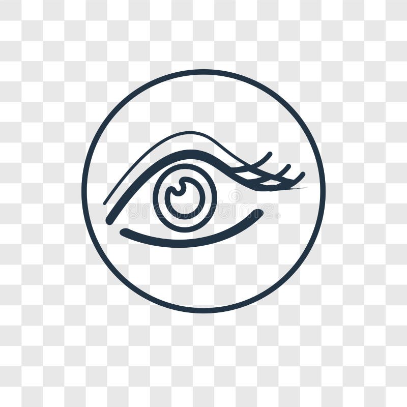 Eye Concept Vector Linear Icon Isolated on Transparent Background, Eye ...