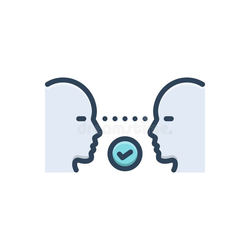 Color Illustration Icon for Eye Contact, Eye and Face Stock Vector ...