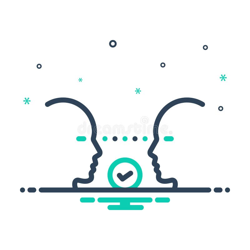 Mix Icon for Eye Contact, Eye and Looking Stock Vector - Illustration ...