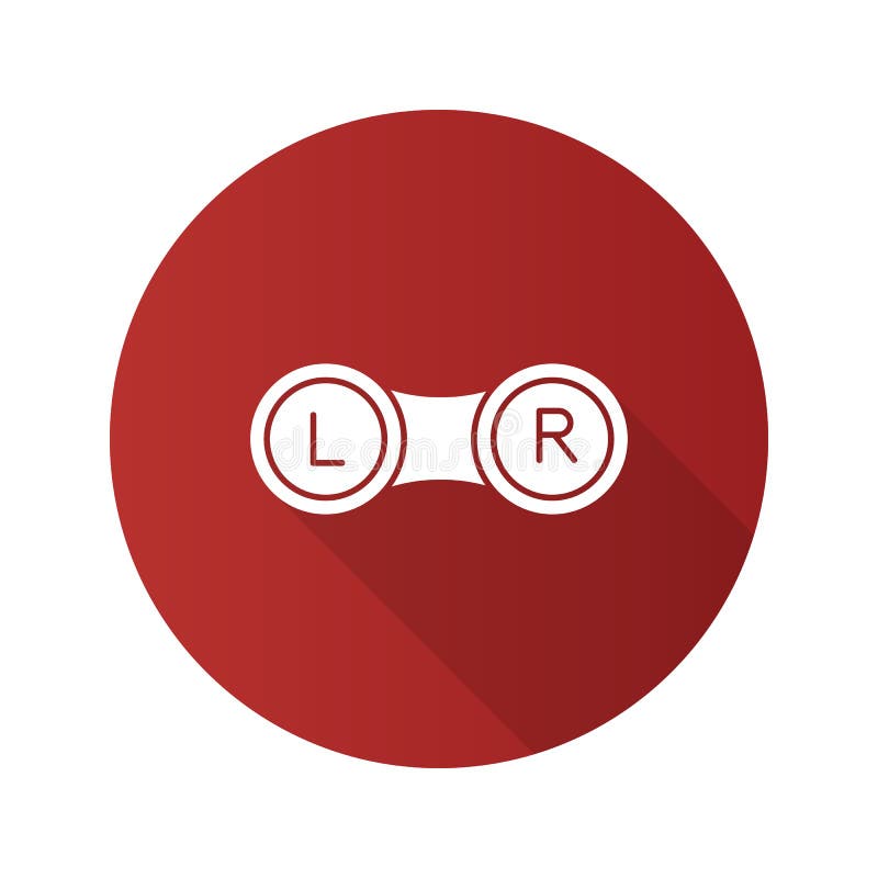 Eye Contact Lens Box Flat Design Long Shadow Glyph Icon Stock Vector ...